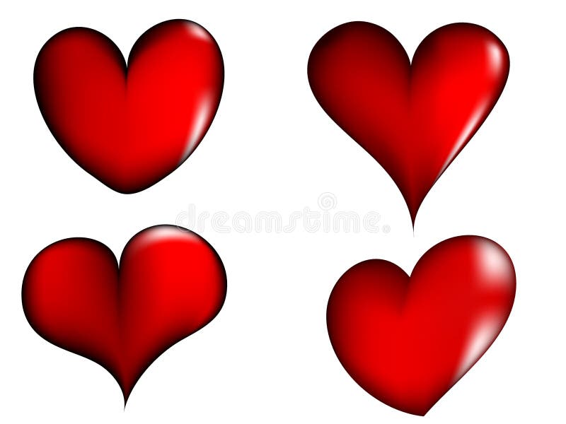 Rouge de coeur illustration de vecteur. Illustration du fête - 7689104