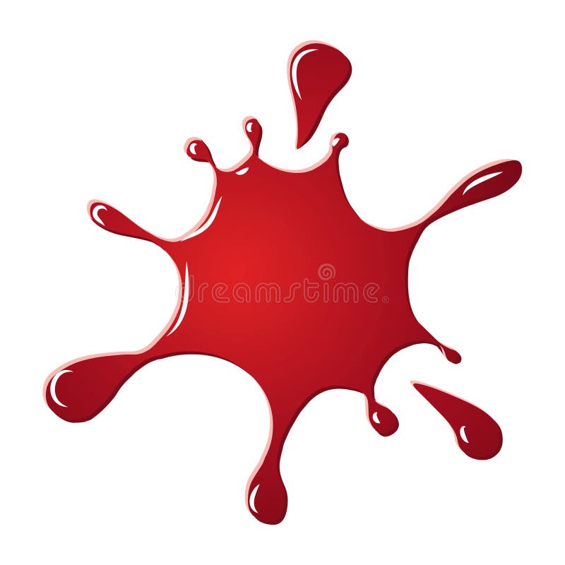 Rouge de tache d'encre illustration de vecteur. Illustration du support ...