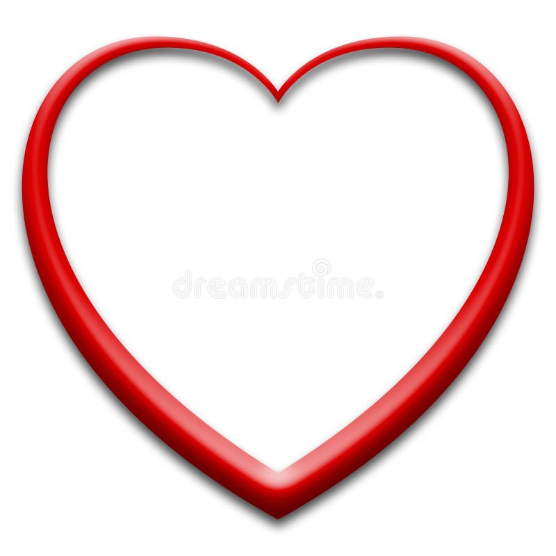 Coeur rouge illustration de vecteur. Illustration du illustration - 1655259