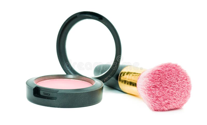 Rouge make-up with brush stock image. Image of powder - 11146595