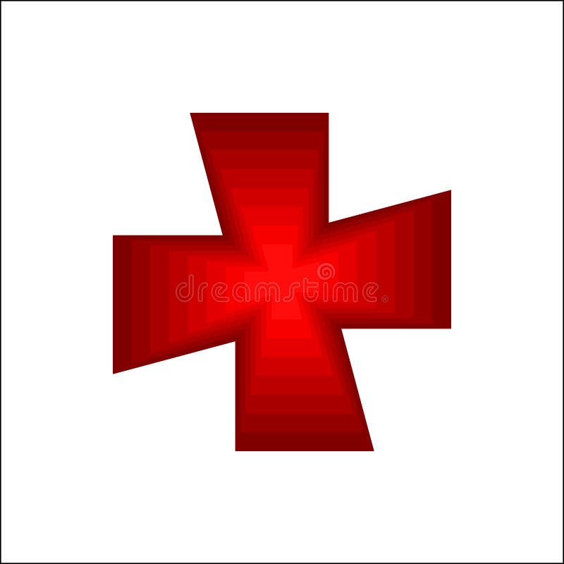 Rouge Plus Le Symbole Sur Le Fond Blanc Illustration Stock ...