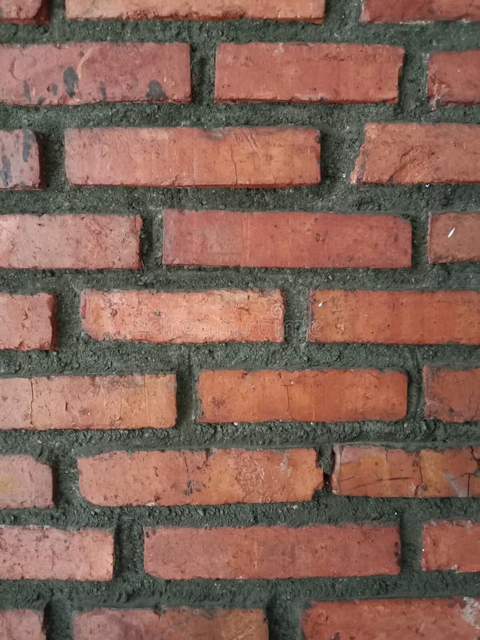 Rough and Authentic Red Brick Wall Texture Stock Image - Image of ...