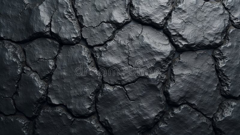 Rough Basalt Texture in Dark Gray with Deep Pits and Cracks Stock ...