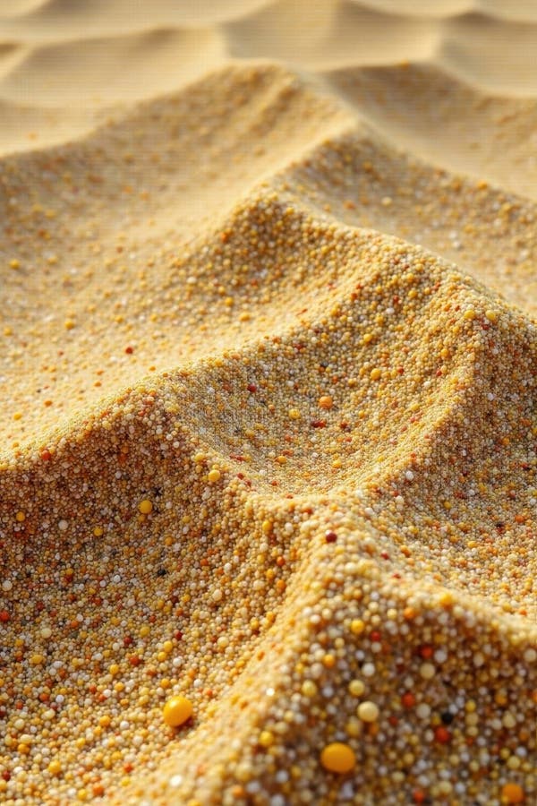 Rough Beach Sand Texture, Close Up View Coarse Grains, Natural Tones ...