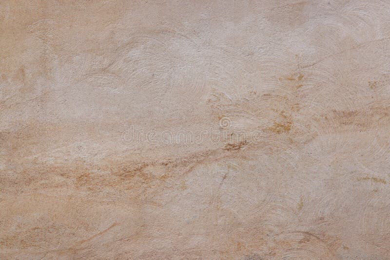 Rough Beige Background with a Barely Visible Circular Relief. Empty ...