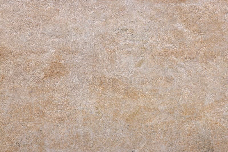 Rough Beige Background with a Barely Visible Circular Relief. Empty ...