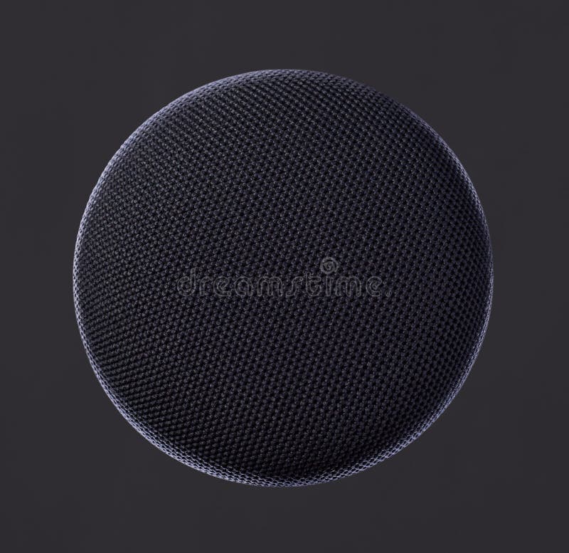 Rough Black Ball Isolated on a Dark Gray Background Stock Photo - Image ...