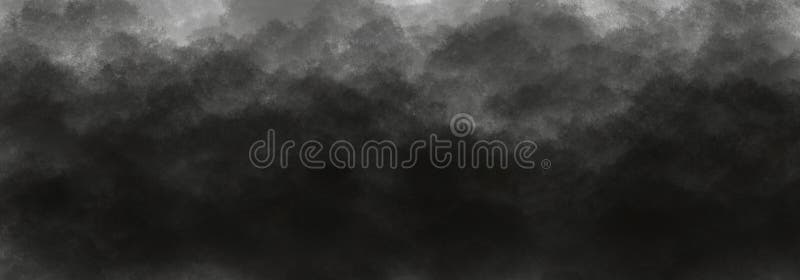 Rough Black Gradient Grey Smoke Clouds Dark Grunge Textured Wide ...