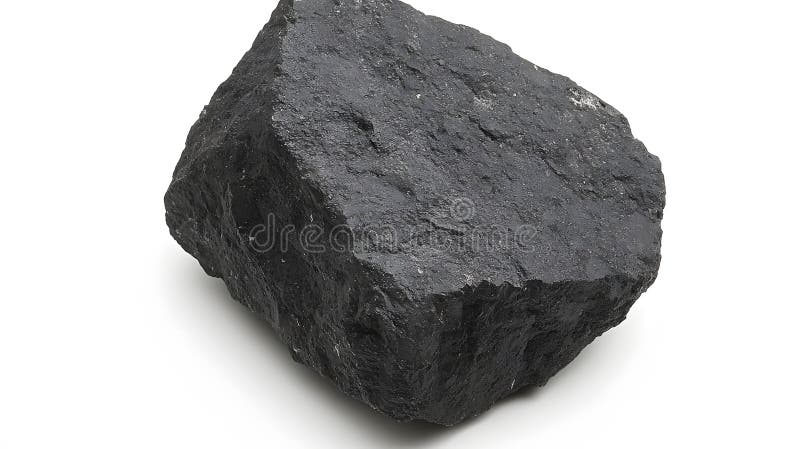 Rough Black Stone Texture Isolated on White Stock Photo Stock ...