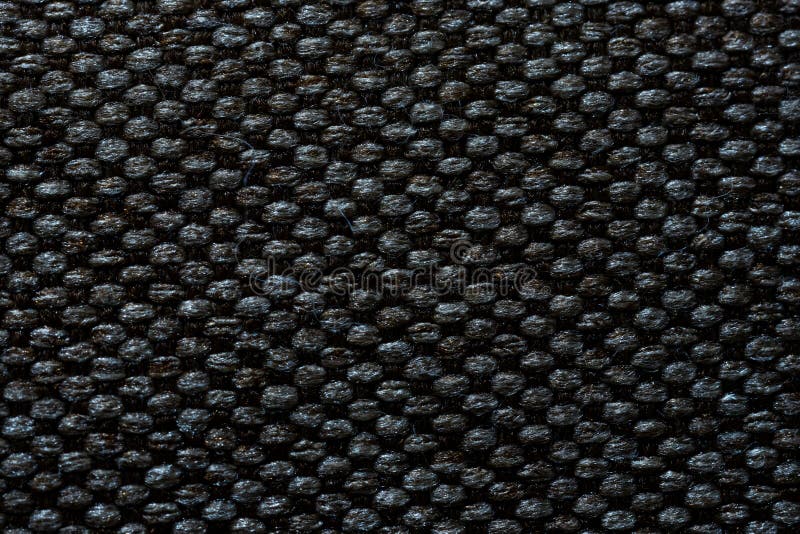Rough Black Thick Fabric Texture, Closeup Macro Stock Image - Image of ...