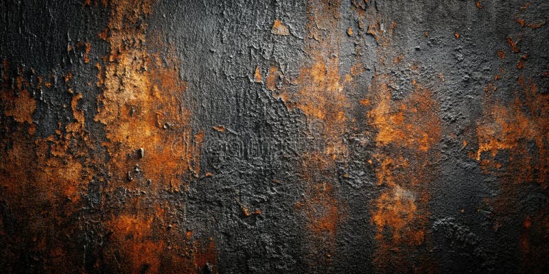 Rough Black Wall Texture with Rust and Grunge Effect Stock Illustration ...