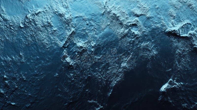 Rough Blue Textured Surface with Illuminated Details. Abstract ...