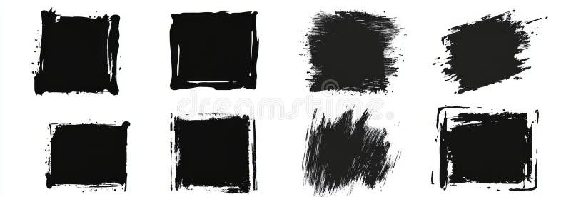 A Rough Box Brush Frame Forms a Shape Set. a Text Box with a Rough ...