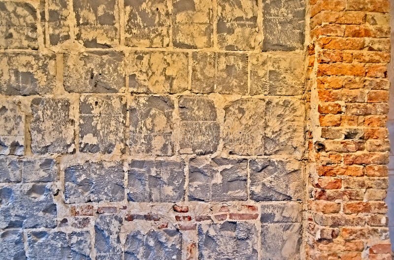 Rough brick wall stock photo. Image of brick, plaster - 156707500