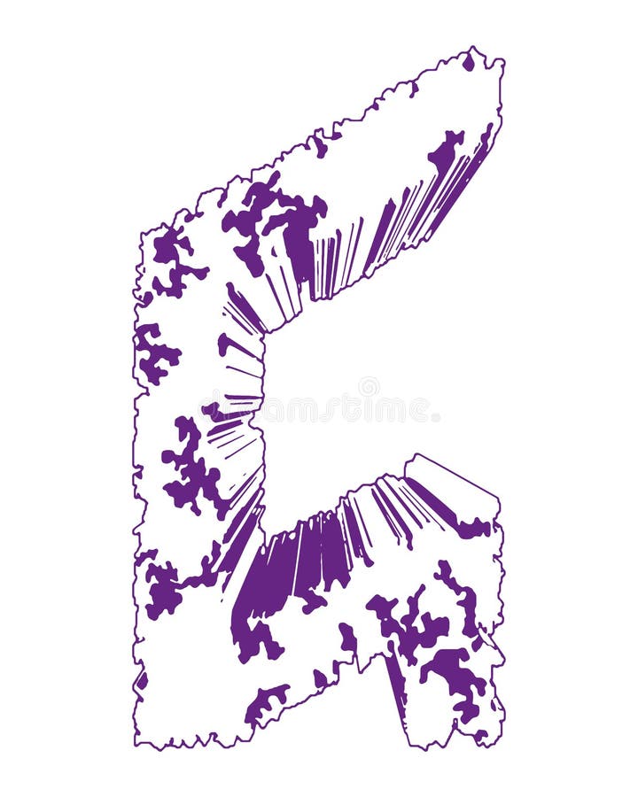 Rough and Broken Gothic Style Letter.Custom Font. Stock Illustration ...