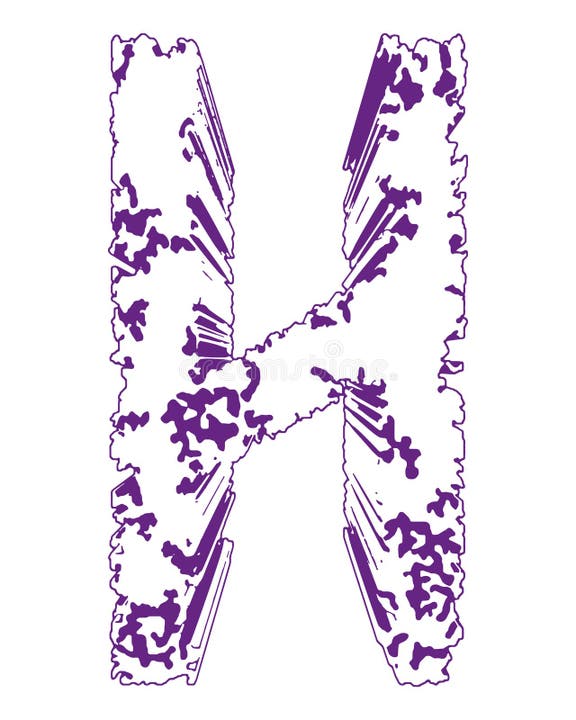 Rough and Broken Gothic Style Letter.Custom Font. Stock Illustration ...