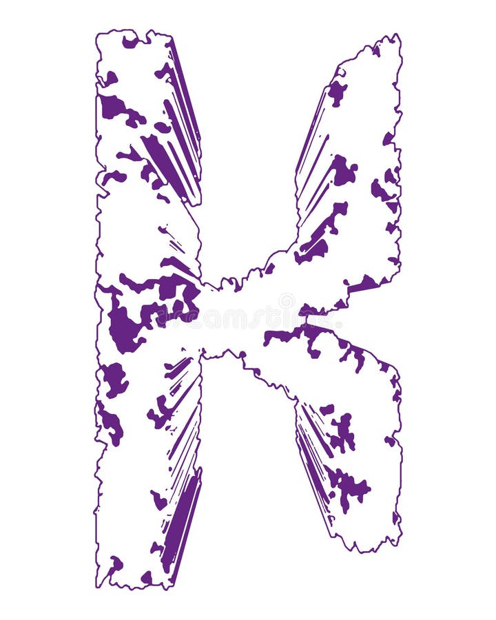 Rough and Broken Gothic Style Letter.Custom Font. Stock Illustration ...