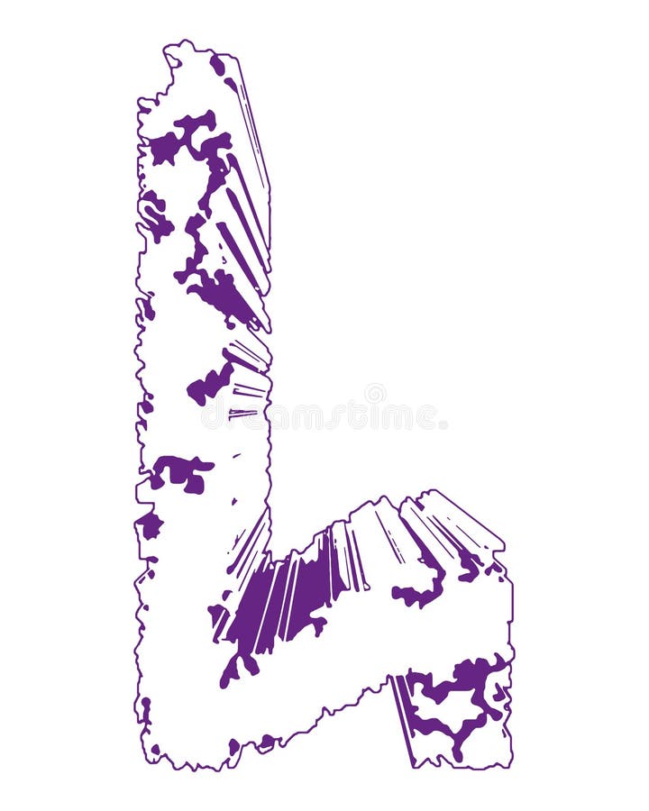 Gothic Style Wooden Letter.Custom Font Illustration. Stock Illustration ...