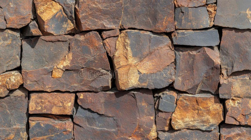 Rough Brown and Gray Stone Wall Texture Stock Illustration ...