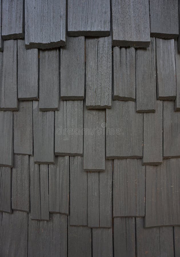 Rough Bumpy Wood Shingle Cladding Stock Image - Image of exterior ...