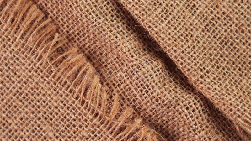 Rough Burlap Sack Texture Close Up. Stack of Sackcloth Stock Footage ...