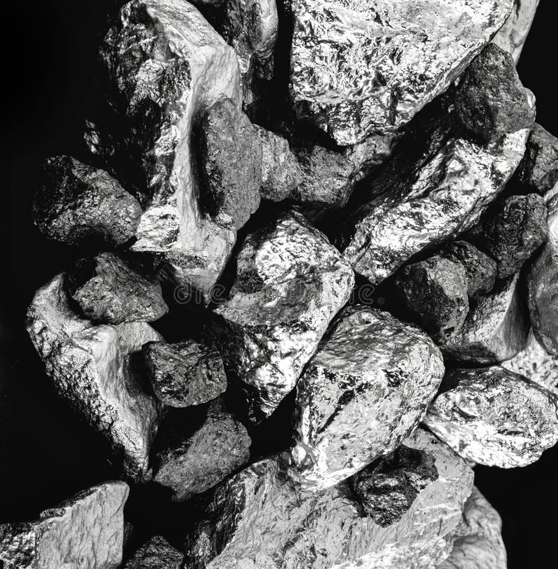 Cobalt Stone on Black Isolated Background. Industrial Ore Used in ...