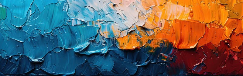 Rough Colorful Art Painting Texture with Overlapping Layers and ...