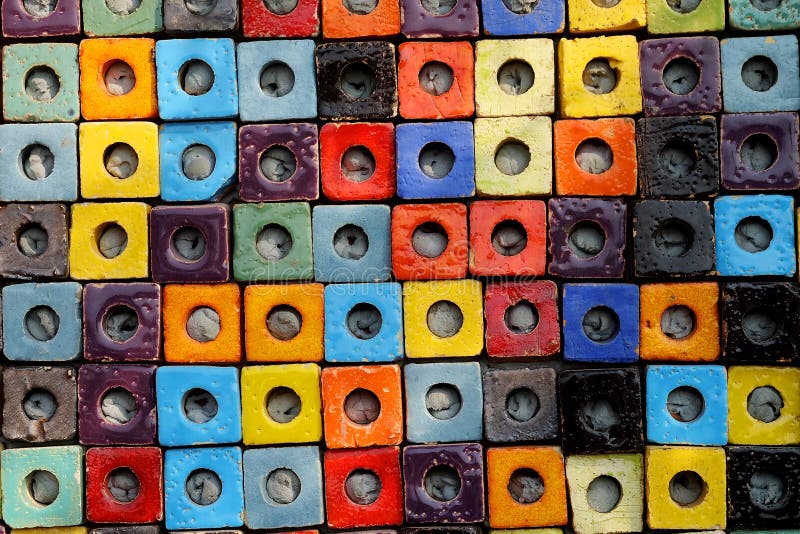 Combination Colorful Ceramic Cube Box Texture Surface Background Stock ...