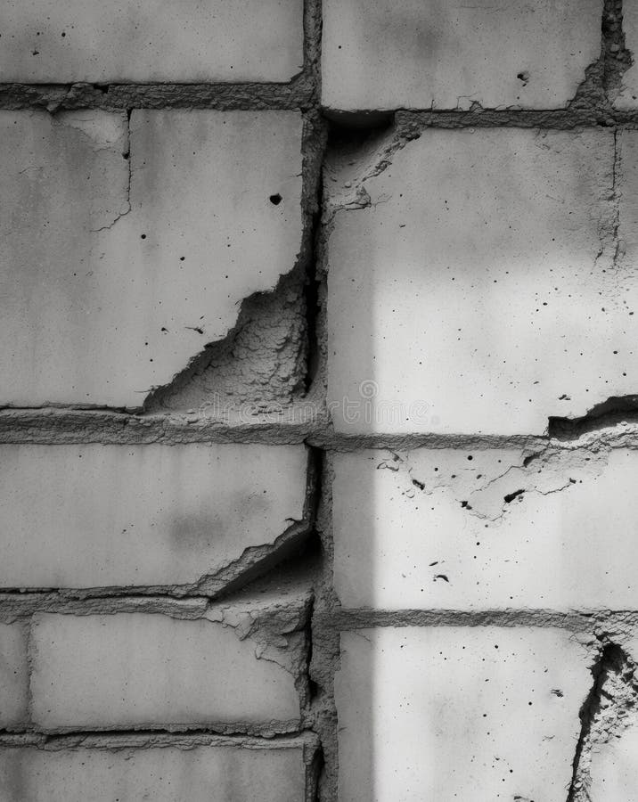 Rough Concrete Block Texture with Visible Seams and Imperfections ...