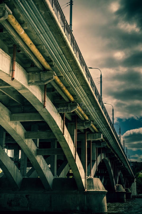 Rough Concrete Bridge Close Up. Industrial Concept Stock Photo - Image ...