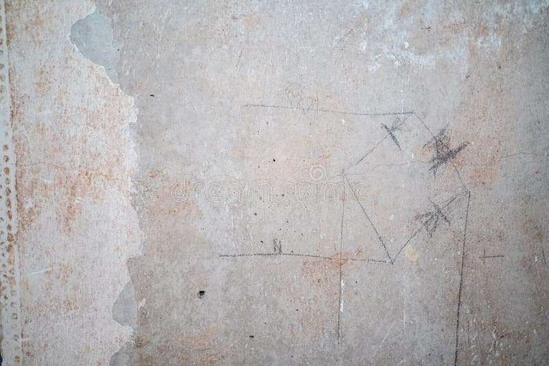 Rough Concrete and Plaster Construction Wall Texture with Markings ...