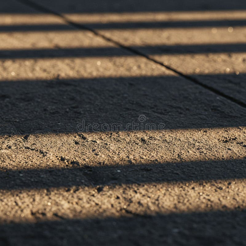 Rough Concrete Surface with Horizontal Shadows Cast Across it, Creating ...