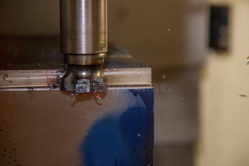 The Rough Cutting Process of Machining Center Stock Image - Image of ...