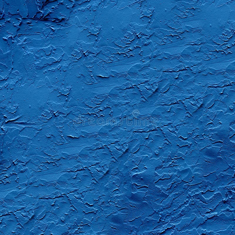 Rough Dark Blue Plaster Applied To the Wall Surface Stock Image - Image ...