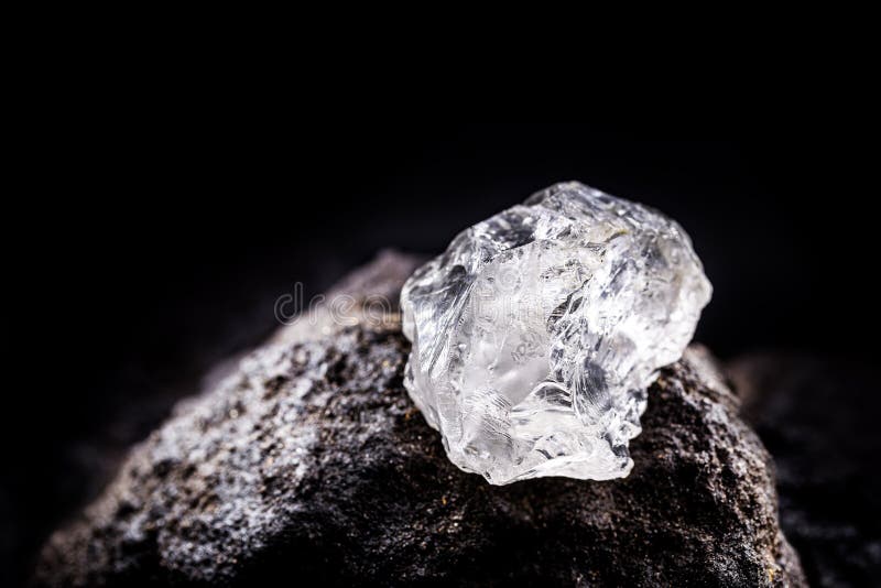 Rough Diamond Precious Stone in Mines. Concept of Mining and Extraction ...