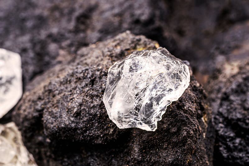Rough Diamond, Precious Stone in Mines. Concept of Mining and ...