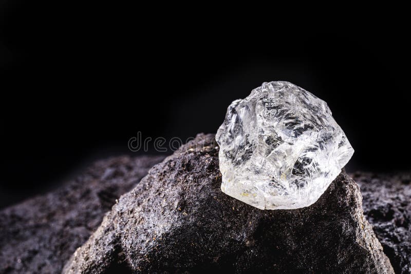 Rough Diamond, Precious Stone in Mines. Concept of Mining and ...