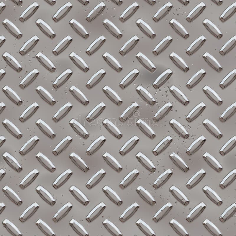 Seamless Steel Diamond Plate Grunge Texture Stock Vector - Illustration ...