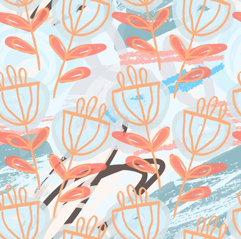 Rough drawn flower stock vector. Illustration of bright - 89586047