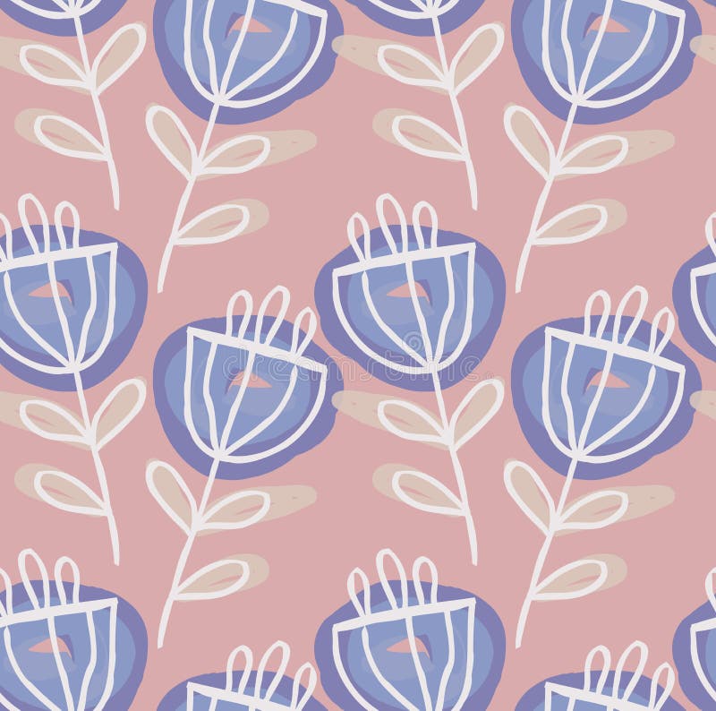 Rough drawn flower stock vector. Illustration of swatch - 89586095