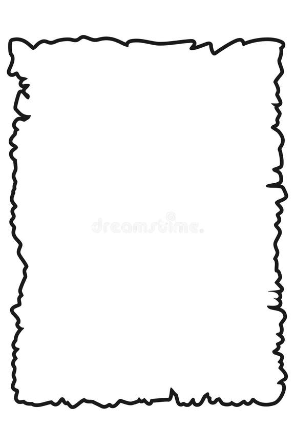 Rough Drawn Squiggly Line Border Frame Vector Stock Vector ...