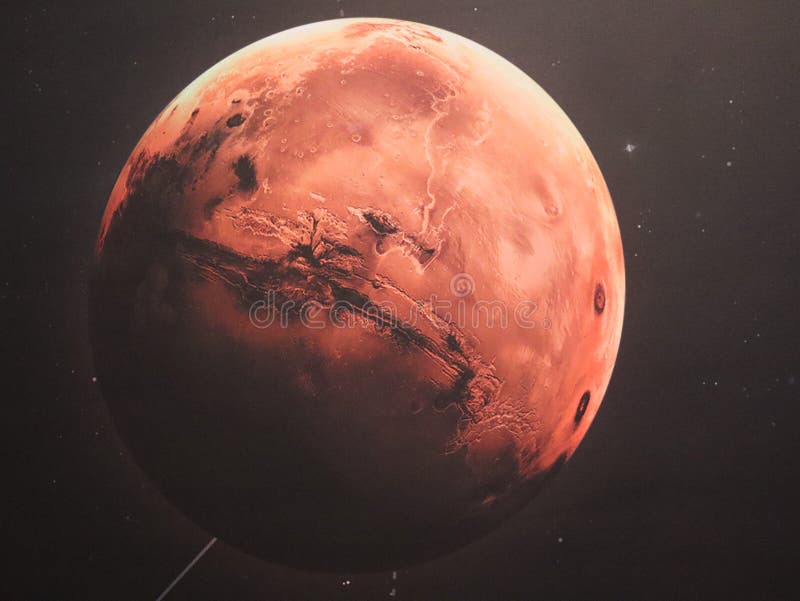 Rough and Dry Surface of Planet Mars- Red Colored Spherical Object in ...