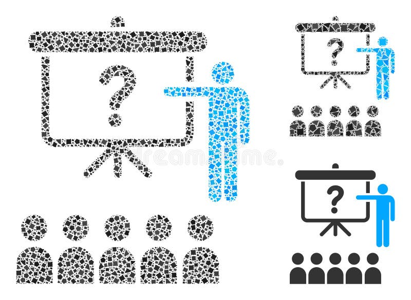 Rough Education Icon Mosaic Stock Illustration - Illustration of ...