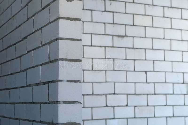 Rough Finishing Flat with Brick Wall in Room during Construction of ...