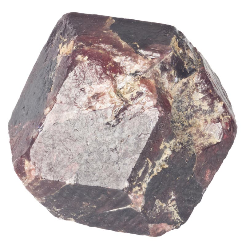 Rough Red Garnet Crystals in Biotite Rock Cutout Stock Image - Image of ...