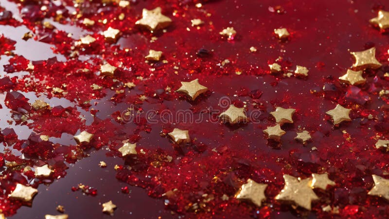 The Rough and Glossy Red Surface Mixed with Shiny Gold Flakes Looks ...