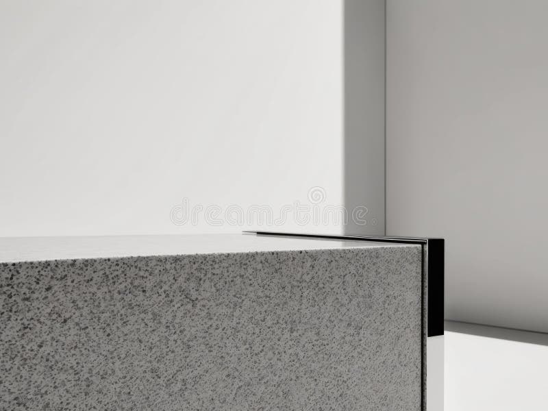 Rough Granite Stone Texture with a Polished Edge. Stock Photo - Image ...