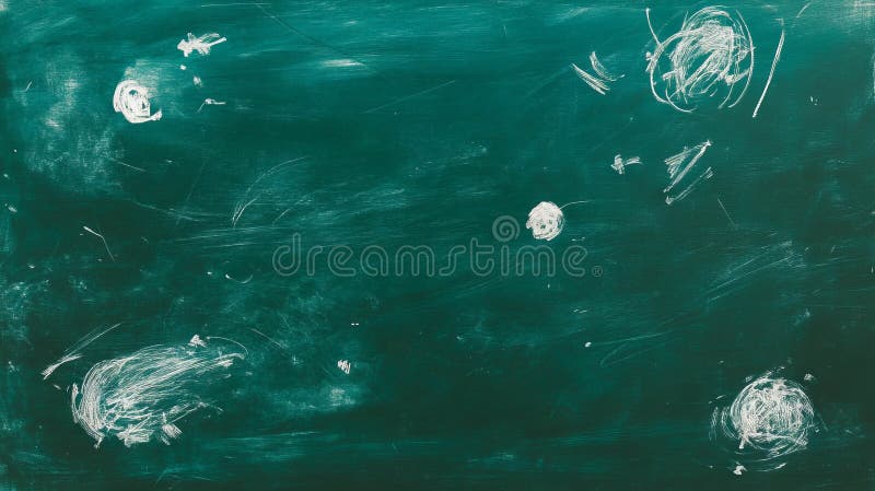 Rough Green Chalkboard Texture with White Chalk Scribbles for ...