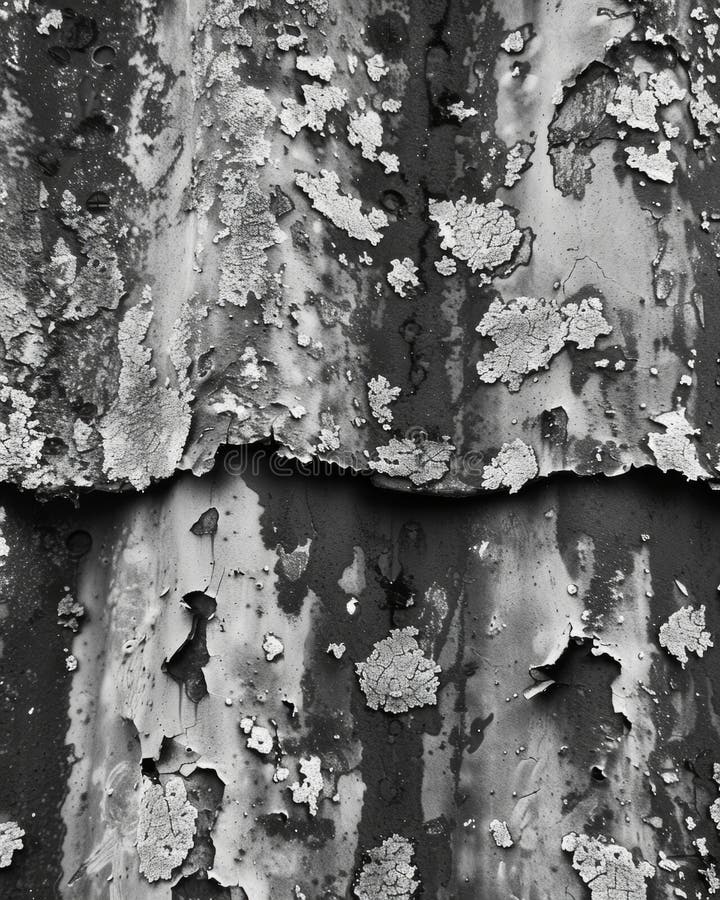 Rough and Gritty Texture of Corroded Sheets Black and White Art. Stock ...
