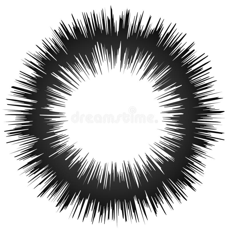 Rough Grungy Abstract Circle Element, Circular Distorted Ring, D Stock ...